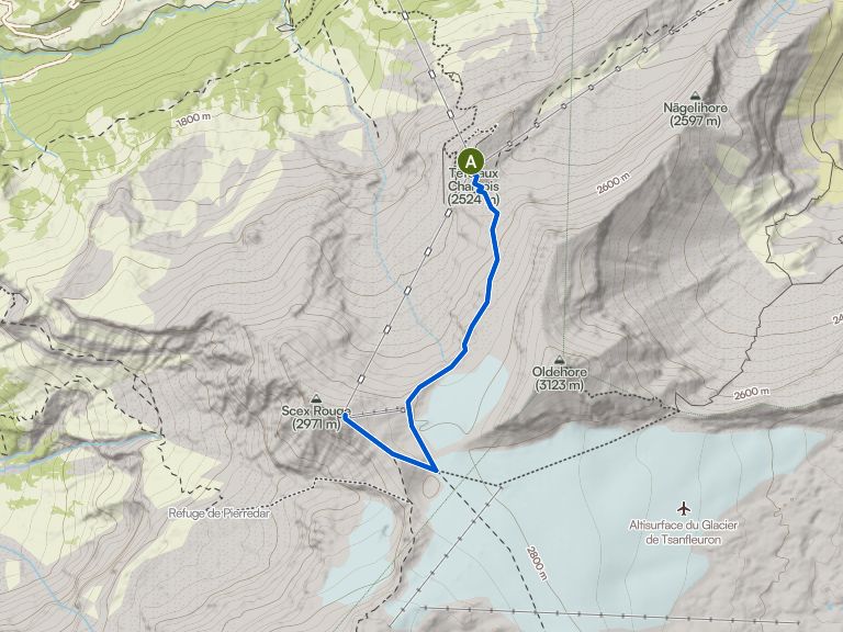 Scex Rouge und Peak Walk - Rundtour ab Col du Pillon - Seilbahn Glacier ...